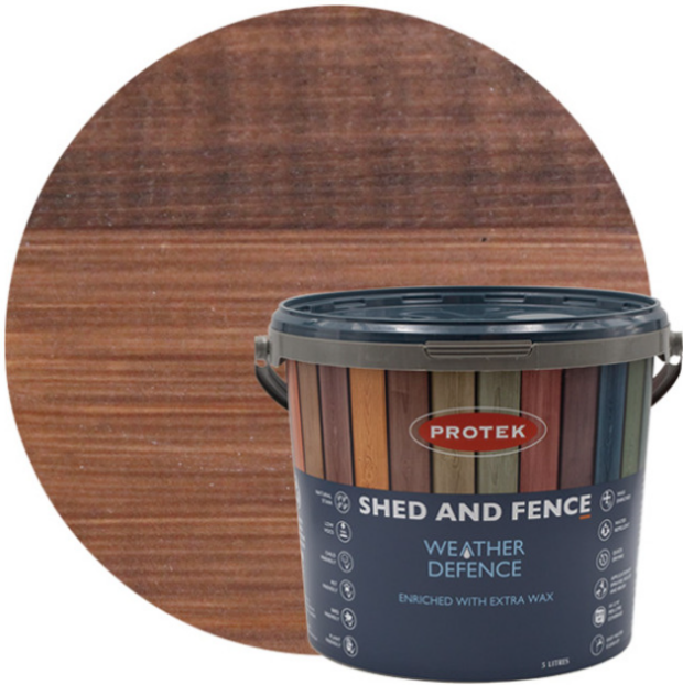 Protek Shed & Fence Stain 5 Litre - Various Colours - Briants of Risborough