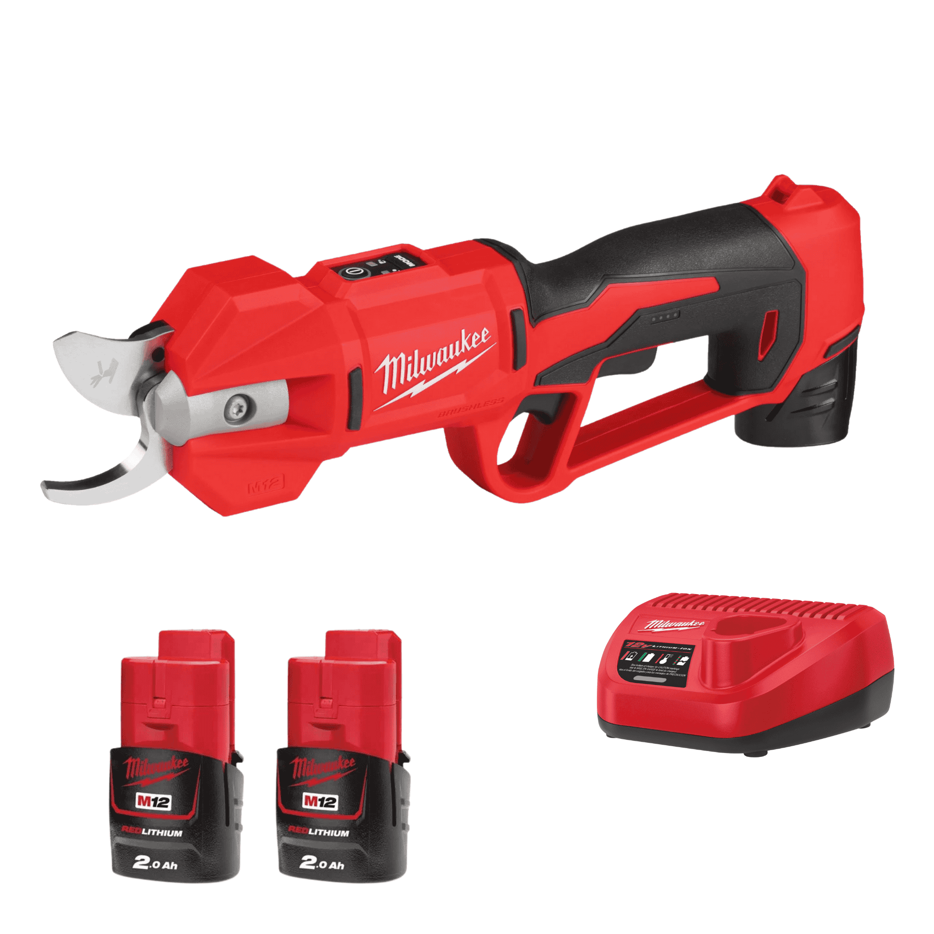 Milwaukee 12v Brushless Pruning Shears [M12BLPRS-202] 2x12v 2ah ...